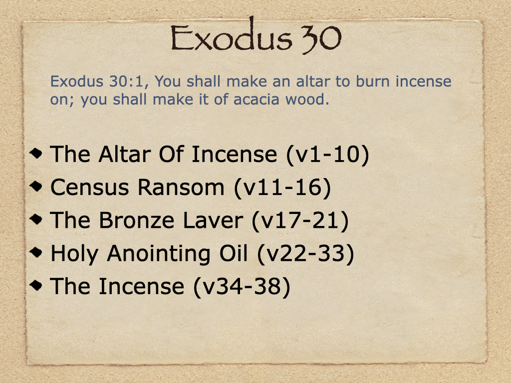 Study Exodus 30 on FerventWord