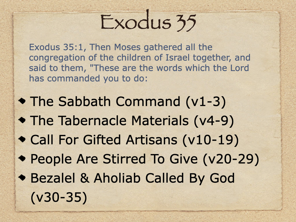 Study Exodus 35 on FerventWord