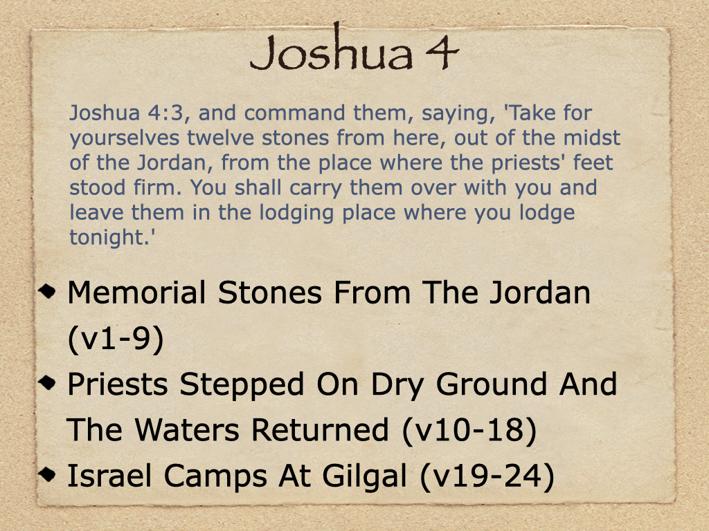 Study Joshua 4 on FerventWord