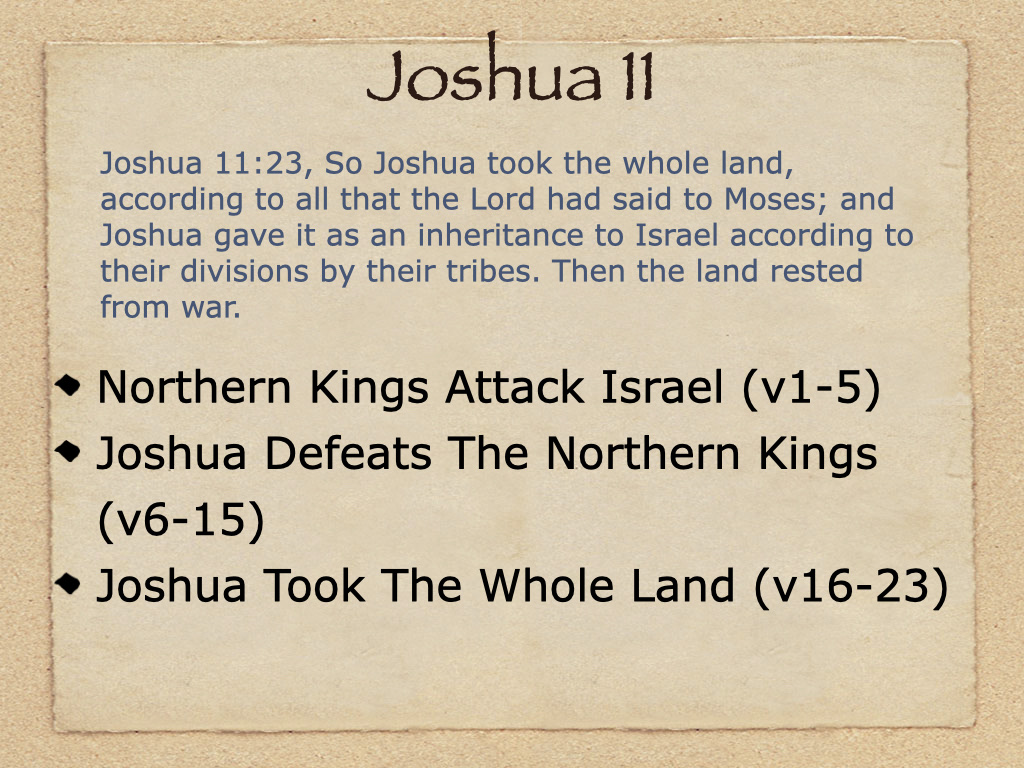 Study Joshua 11 on FerventWord