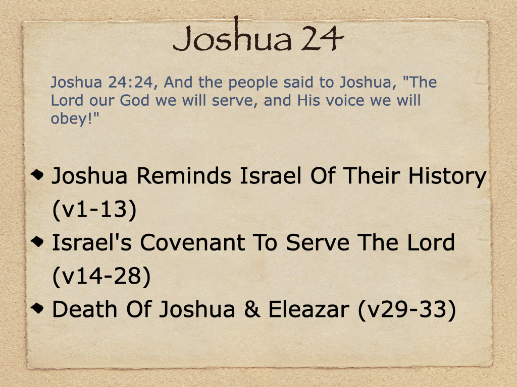 Study Joshua 24 on FerventWord