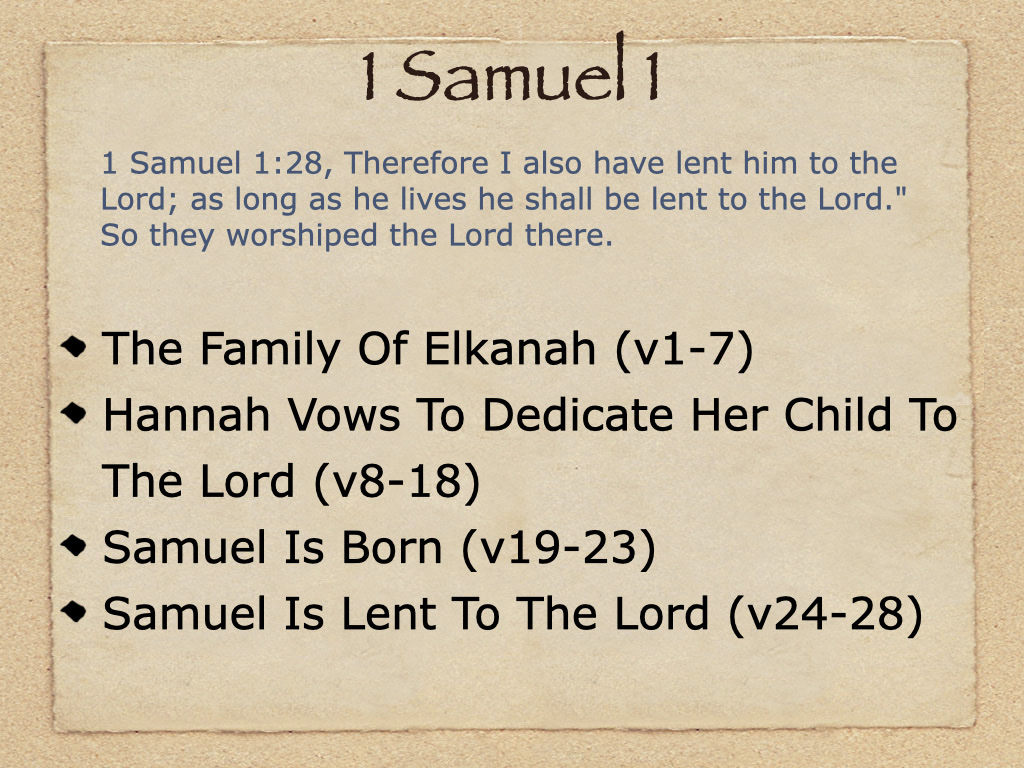 Study 1 Samuel 1 on FerventWord