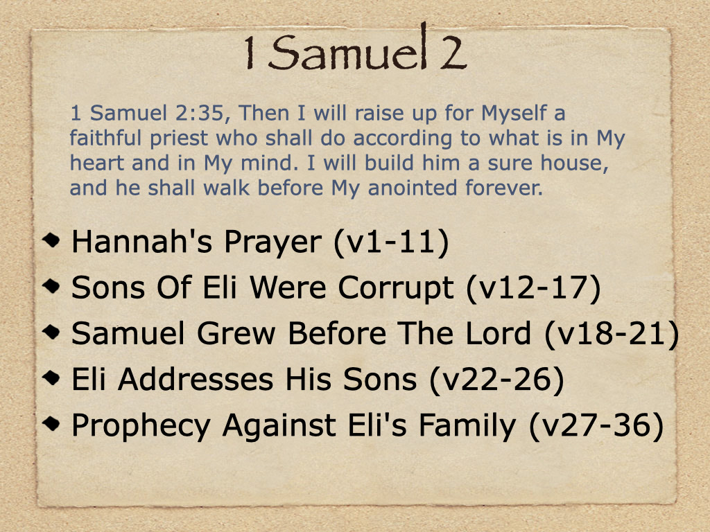 Study 1 Samuel 2 on FerventWord