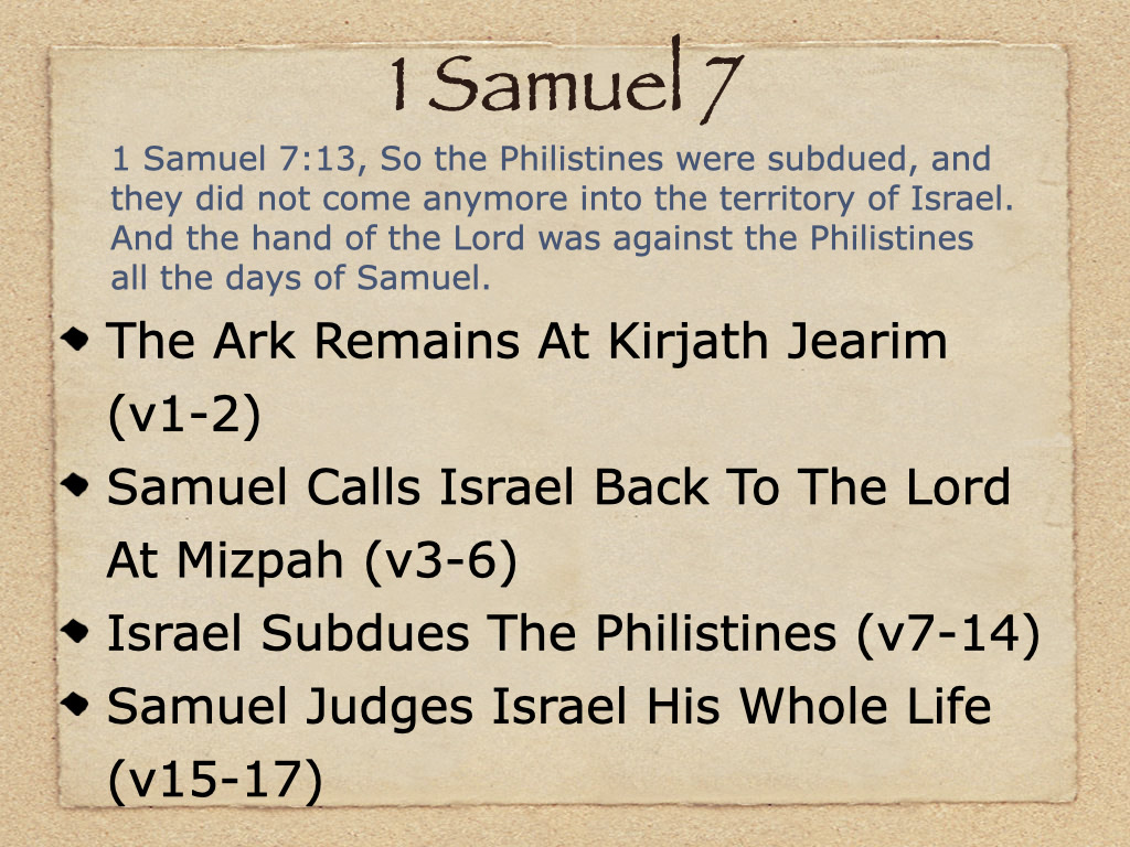 Study 1 Samuel 7 on FerventWord