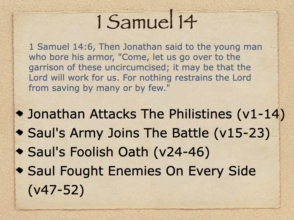 Study 1 Samuel 14 on FerventWord
