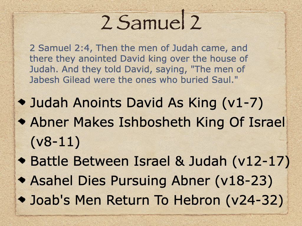 Study 2 Samuel 2 on FerventWord