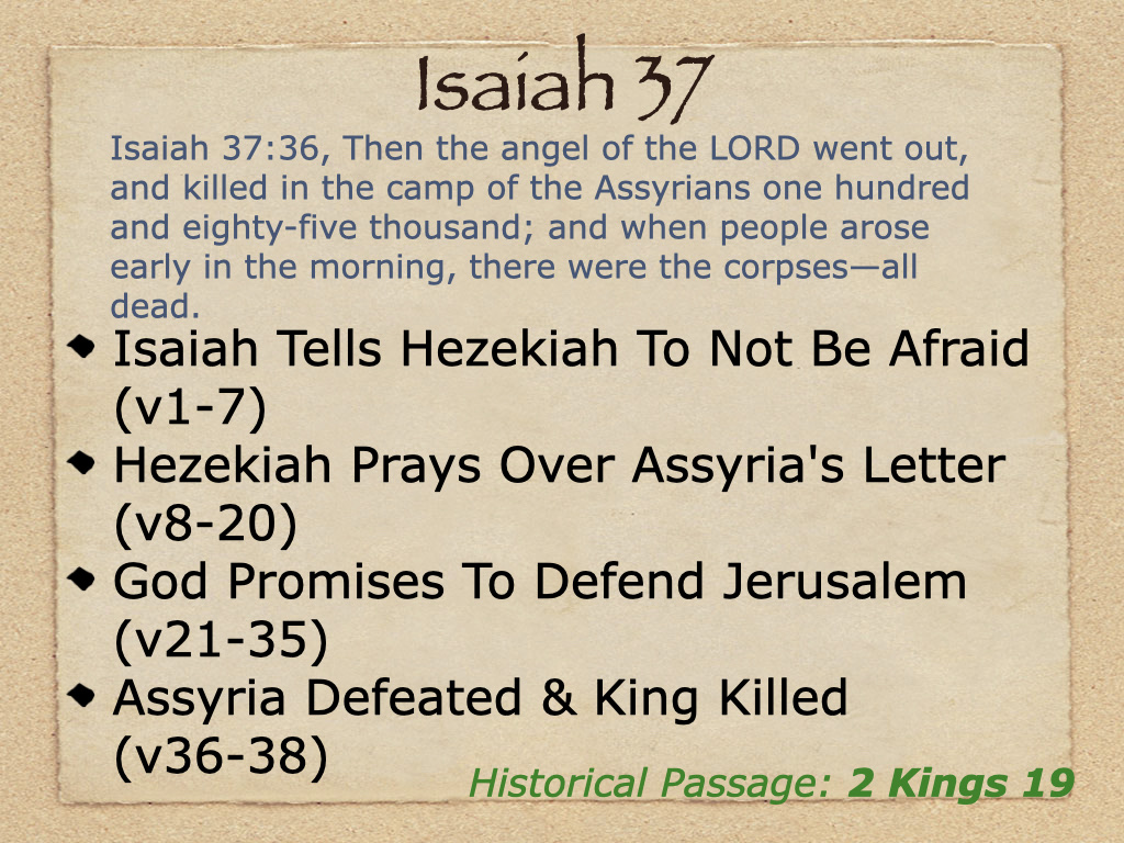 Study Isaiah 37 on FerventWord