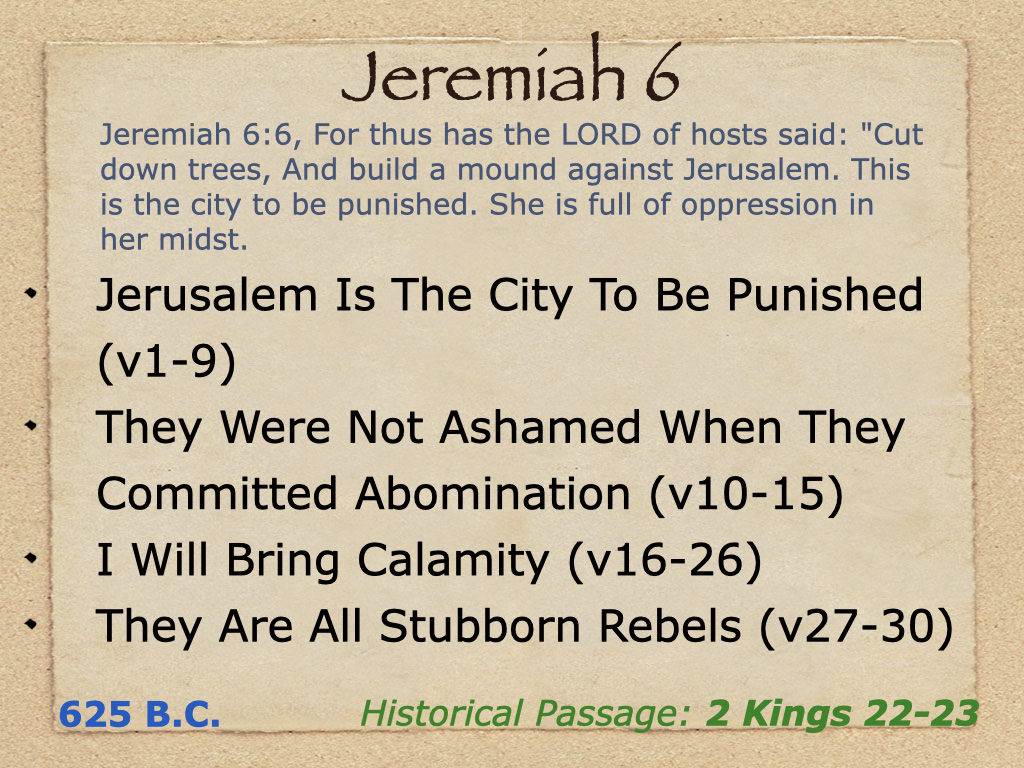 Study Jeremiah 6 on FerventWord