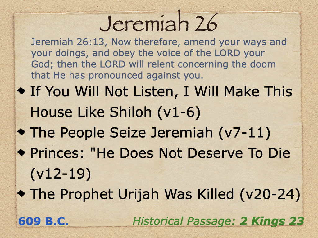 Study Jeremiah 26 on FerventWord