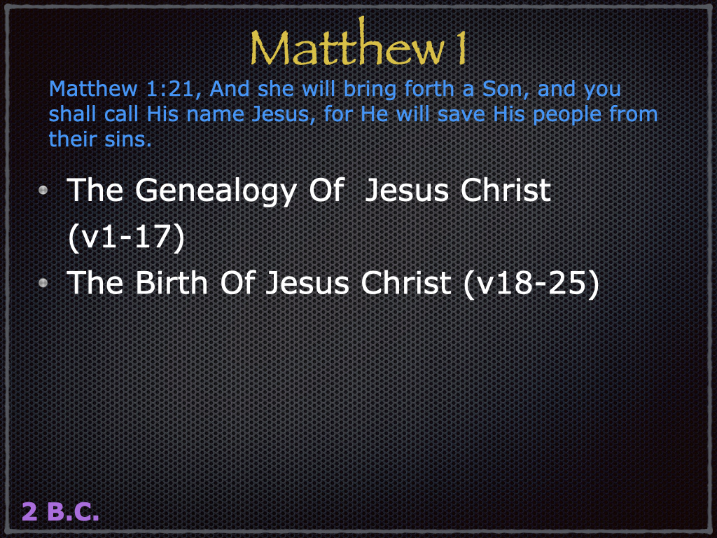 Study Matthew 1 on FerventWord