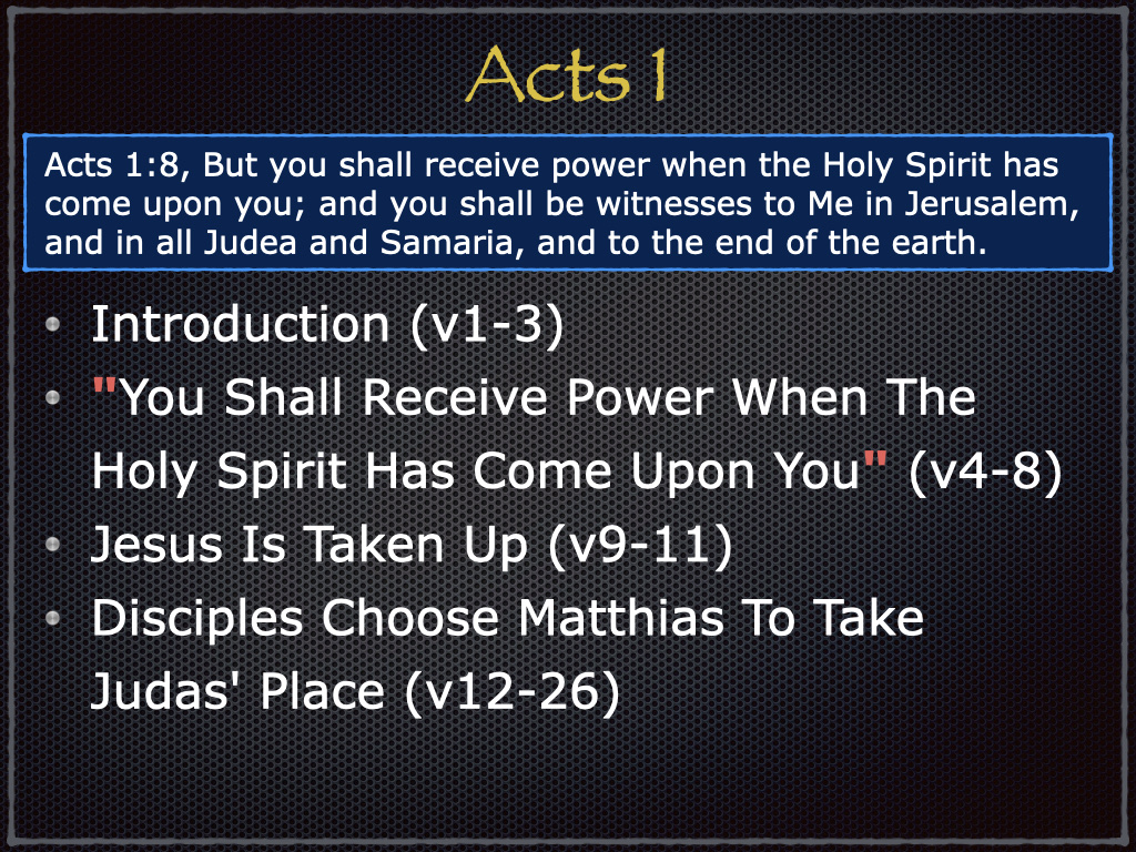 Study Acts 1 on FerventWord